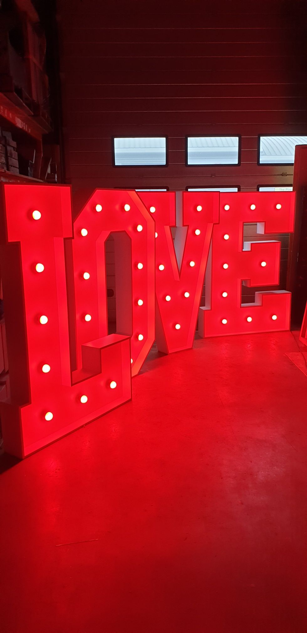 Giant LOVE - 6ft Letter Lights - WEDDING HIRES